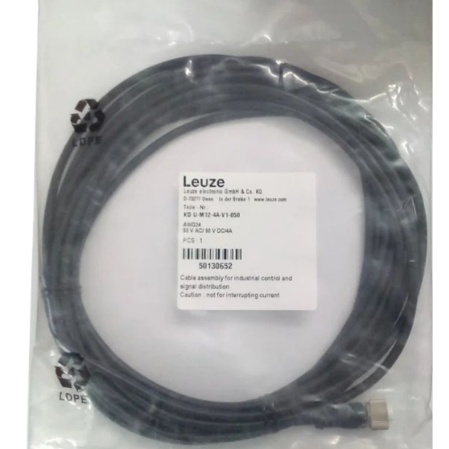 Leuze KD U-M12-4A-V1-050 M12 4-Pin Sensor Cable 5m