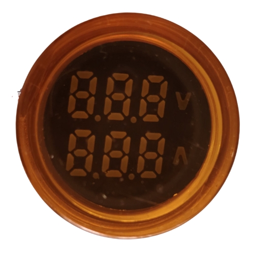 Smidnya Yellow Round Voltmeter and Ammeter Indicator for Panel Use