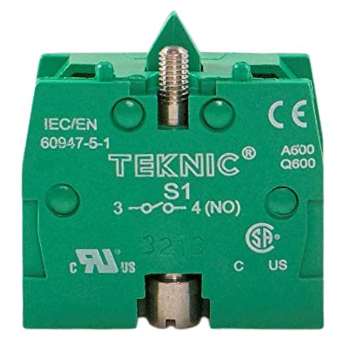 Buy Teknic S1 Contact Block (NO) – Push Button Switch Contact | Best Price