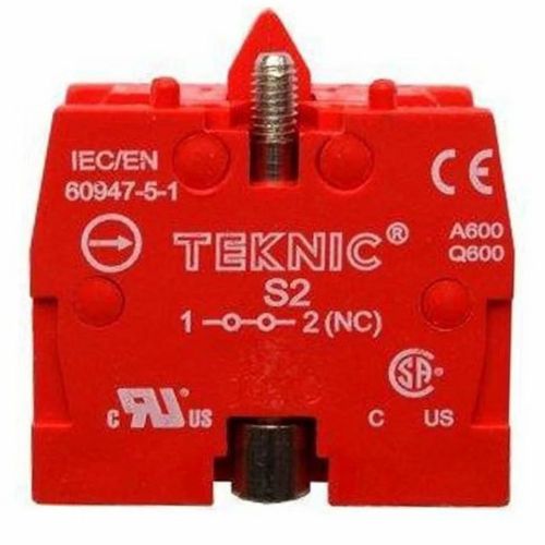 teknic NC Element S2 Normally Closed Contact Block for Industrial ...